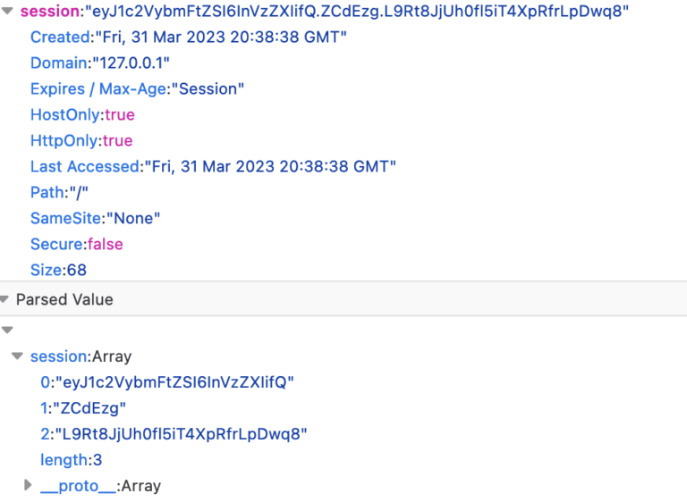 Flask Session Cookies